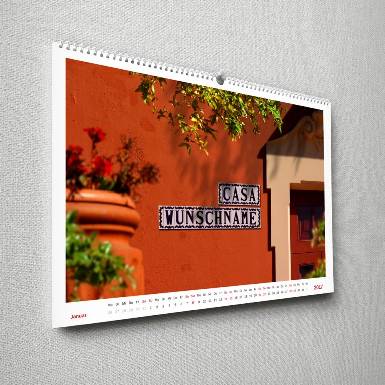 Kalender mit Namen online gestalten und personalisieren