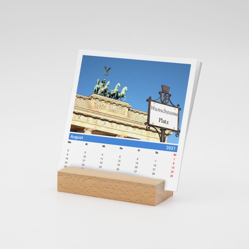 Holzblock Kalender mit Namen - Berlin - inc4fun.de
